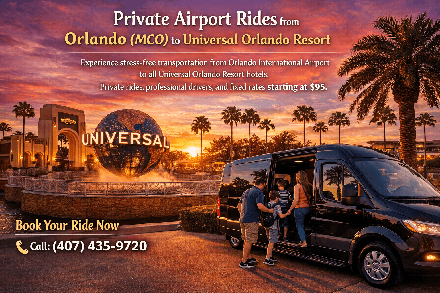 Universal Epic Universe Shuttle | Orlando Airport (MCO) Transportation
